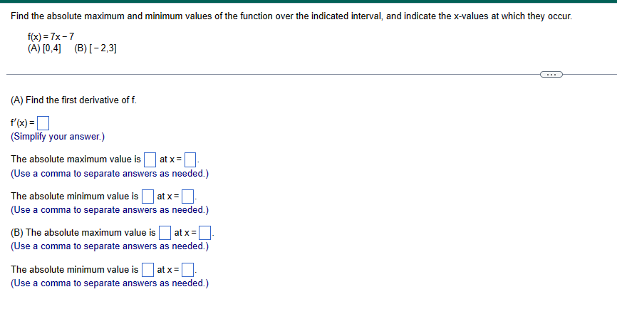 Solved Find Absolute Maximum And Minimum Values Of The