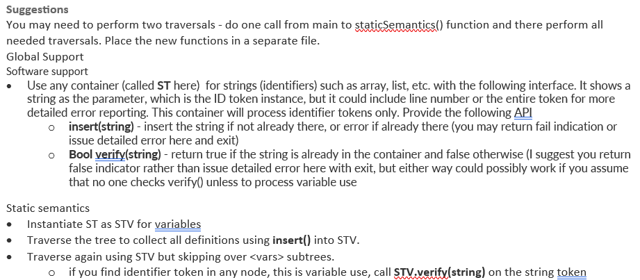 Solved I have two functions scanner() and parser().Now I | Chegg.com