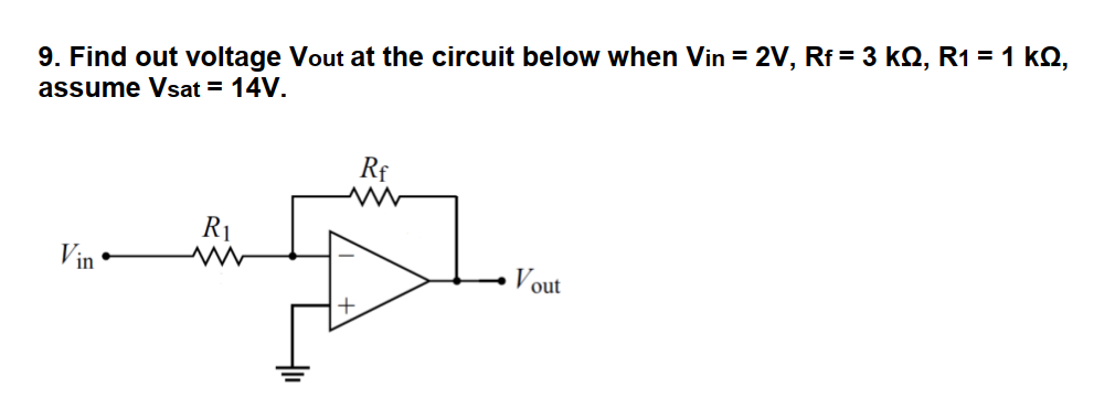 Solved Find out voltage Vout at the circuit below when Vin = | Chegg.com