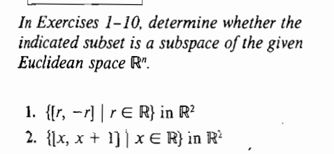 Solved In Exercises 1-10, determine whether the indicated | Chegg.com