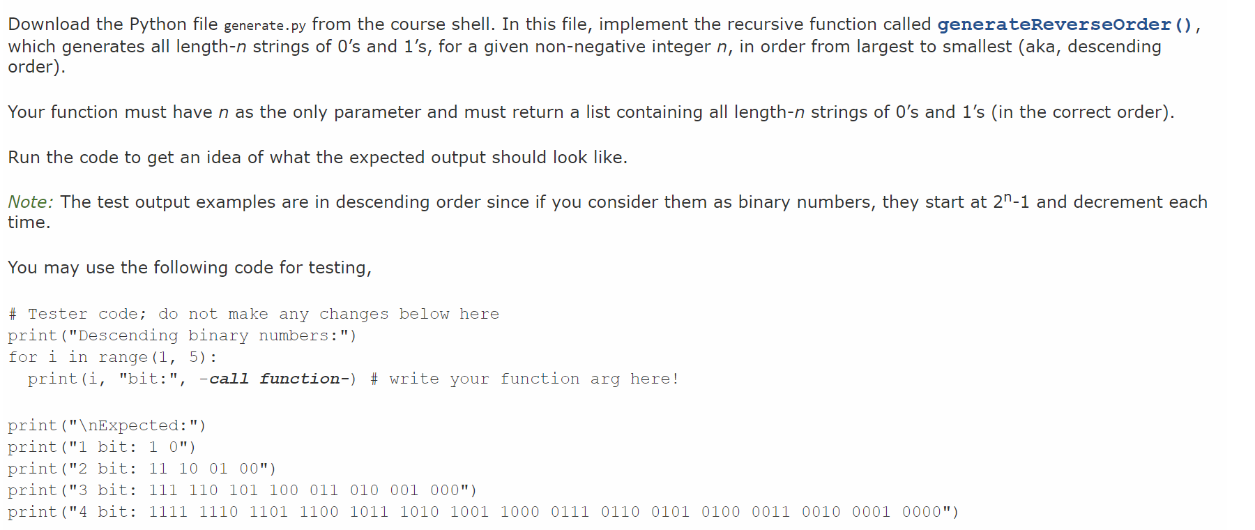 Solved Please Attempt This Question Using Recursion Only In 9943