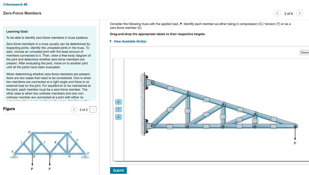 Solved «Homework #4 Zero-Force Members 3 of 6> Learning | Chegg.com Solved «Homework #4 Zero-Force Members 3 of 6> Learning | Chegg.com