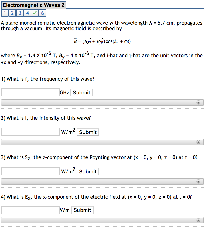 Solved Electromagnetic Waves 2 12 3 46 A plane monochromatic | Chegg.com