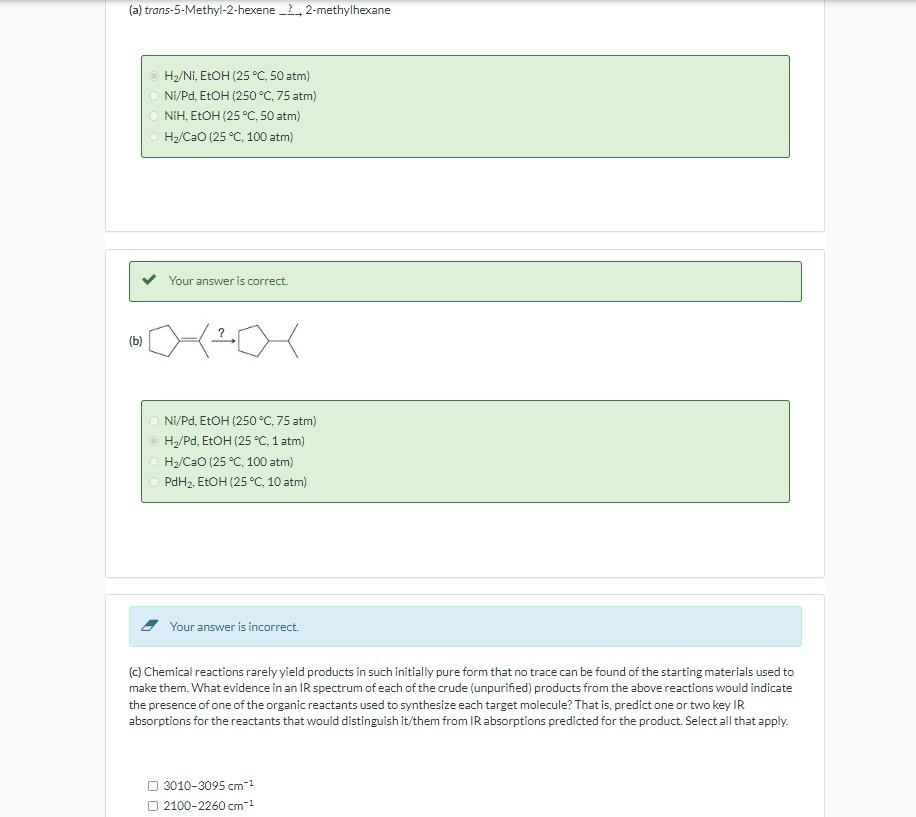 Solved (a) trans-5-Methyl-2-hexene − ? → - -methylhexane | Chegg.com