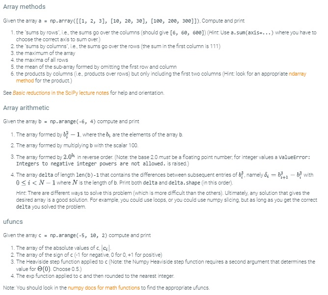 Solved Array methods Given the array a = np.array([[1, 2, | Chegg.com