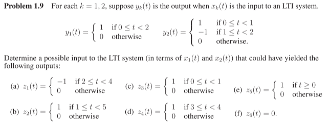Solved Problem 1.9 For each k = 1, 2, suppose yr (0) is the | Chegg.com