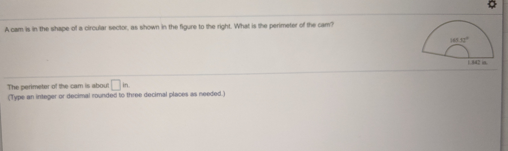Solved A cam is in the shape of a circular sector, as seen | Chegg.com