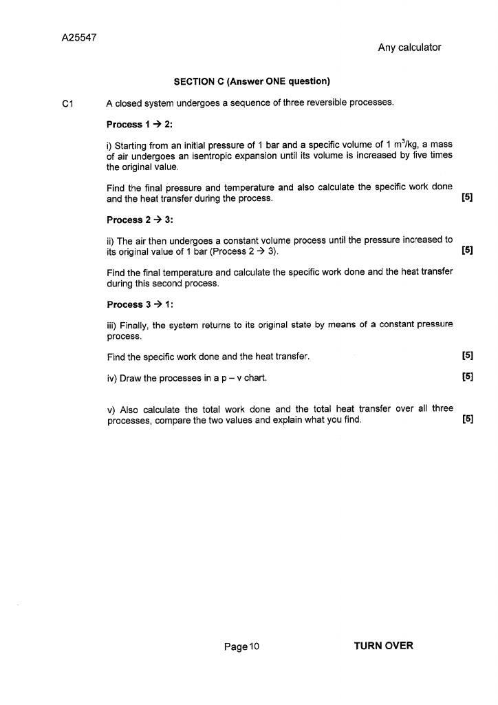 Solved A25547 Any calculator SECTION C (Answer ONE question) | Chegg.com