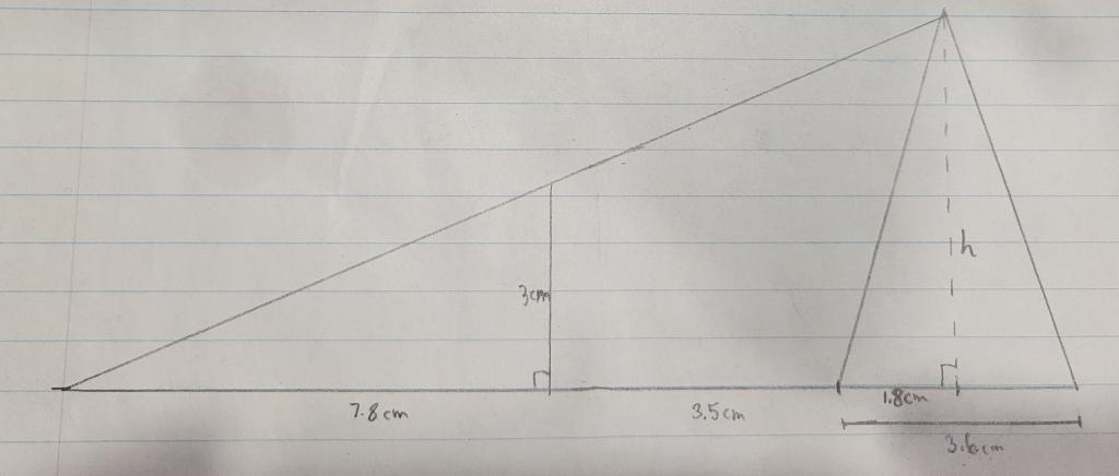 Solved Find the height (h) of the triangle with only limited | Chegg.com
