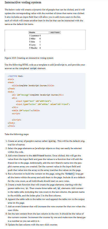 Solved Interactive voting system | Chegg.com