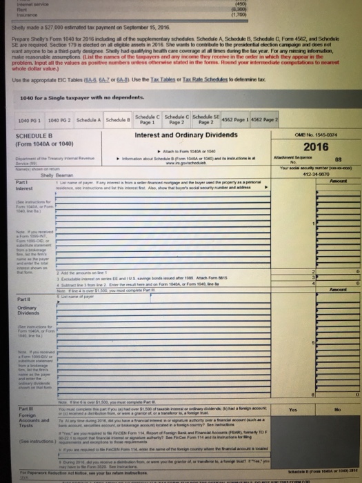 Shelly Beaman (social security number 412-34-5670) s | Chegg.com