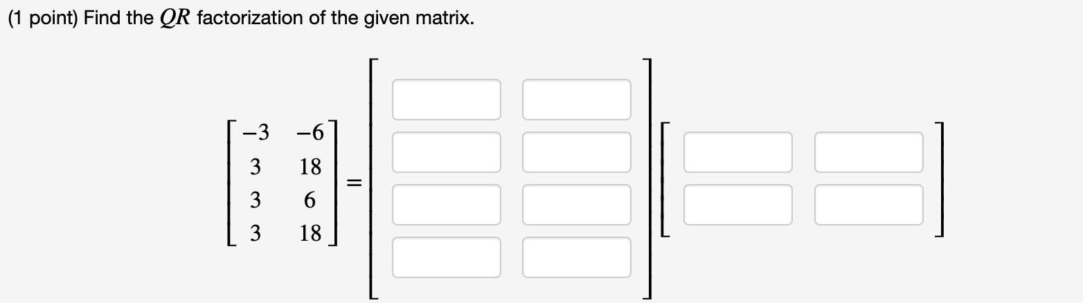 Solved (1 point) Find the least-squares solution x* of the | Chegg.com