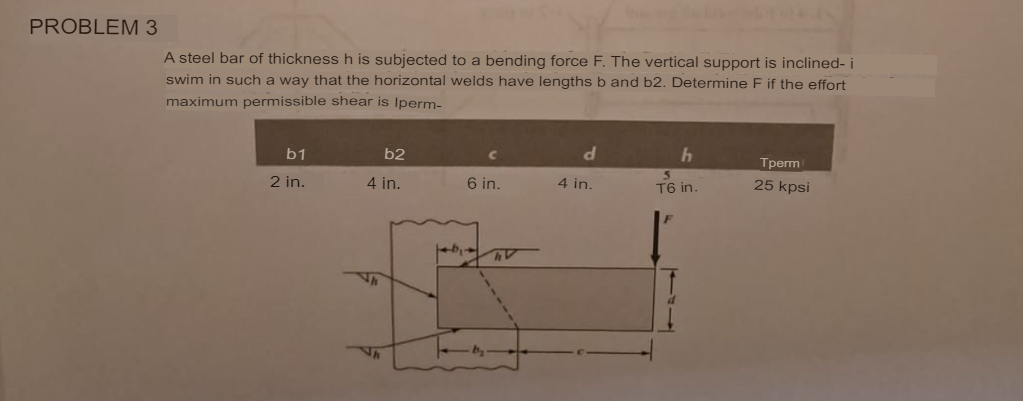 Solved PROBLEM 3A steel bar of thickness \( ﻿h \) ﻿is | Chegg.com