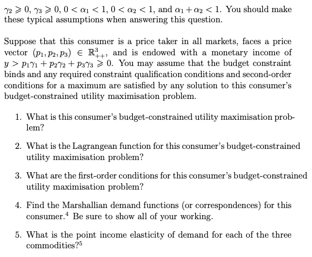 Consider a consumer whose preferences over | Chegg.com