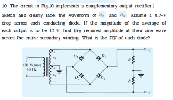 Solved 10. The drcuit in Fig.10 implements a complementary | Chegg.com