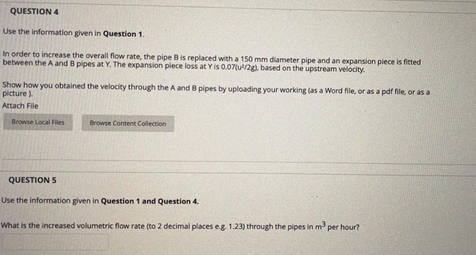 Solved QUESTION 1 Two pipes (A & B) are connected in series | Chegg.com