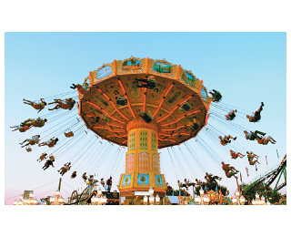 Solved In the swing carousel amusement park ride, riders sit | Chegg.com