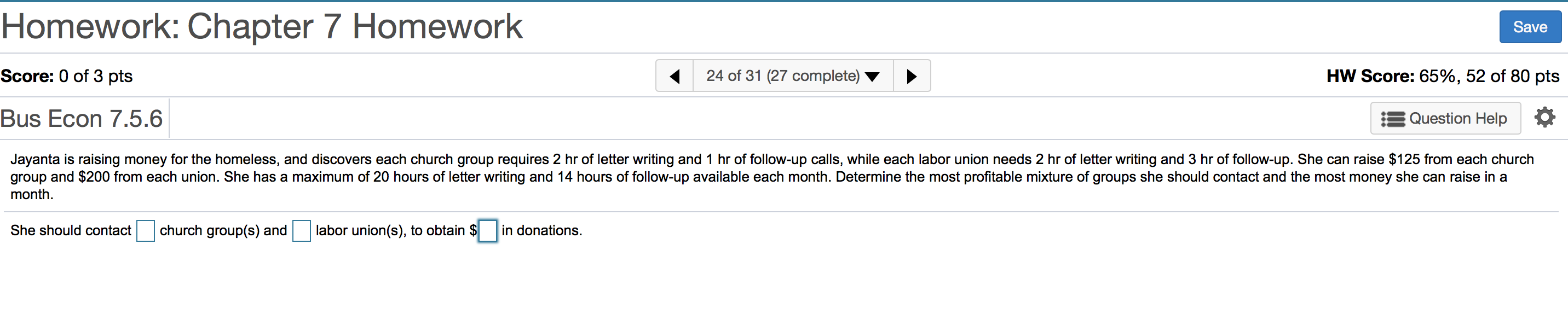 Solved Homework Chapter 7 Homework Save Score 0 Of 3 Pts