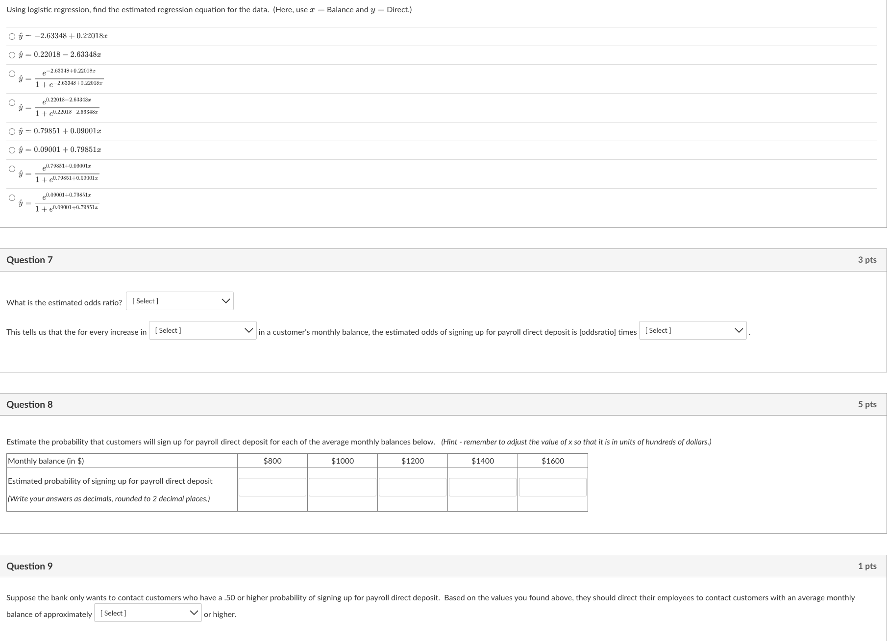 Solved Using Logistic Regression Find The Estimated 