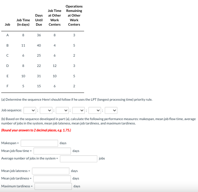 Solved (a) Determine the sequence Henri should follow if he | Chegg.com