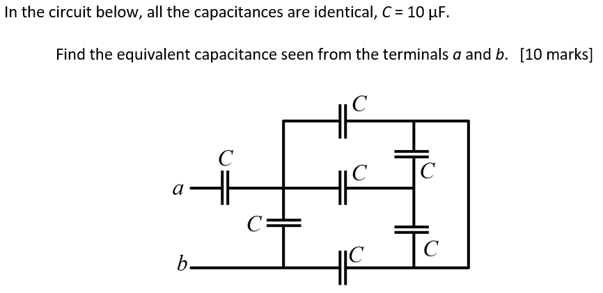 Solved In the circuit below, all the capacitances are | Chegg.com
