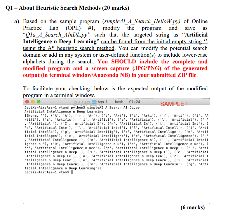 simpleAI_A_Search_HelloW.py from simpleai.search | Chegg.com