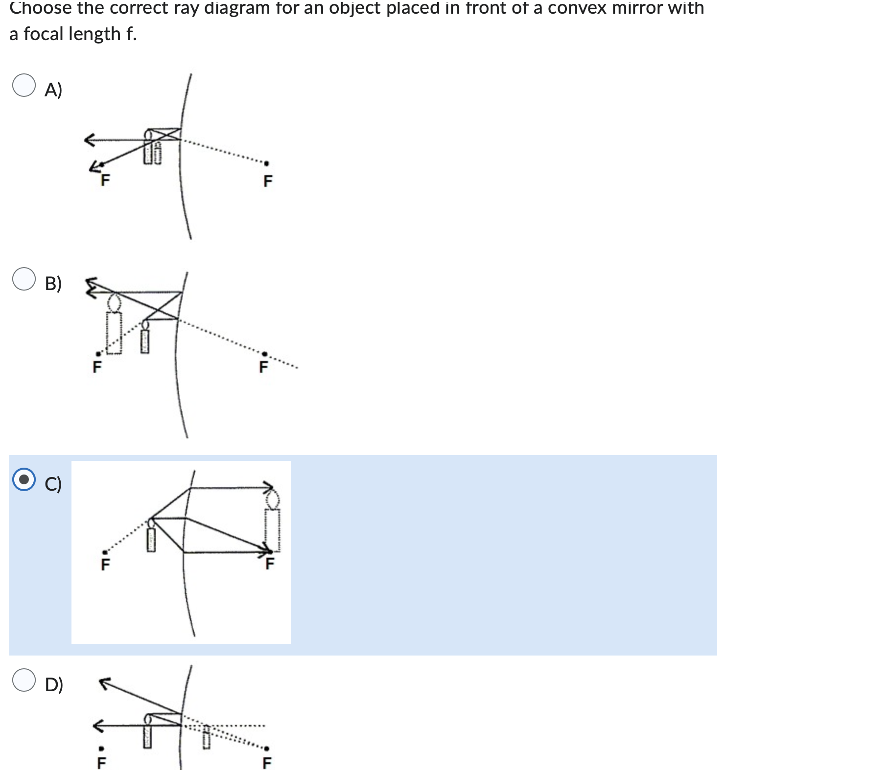 Concave Mirror Ray Diagram Object In Front Of Focal Point