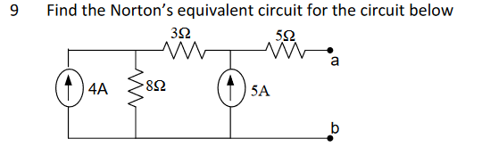 Solved Find the Norton's equivalent circuit for the circuit | Chegg.com