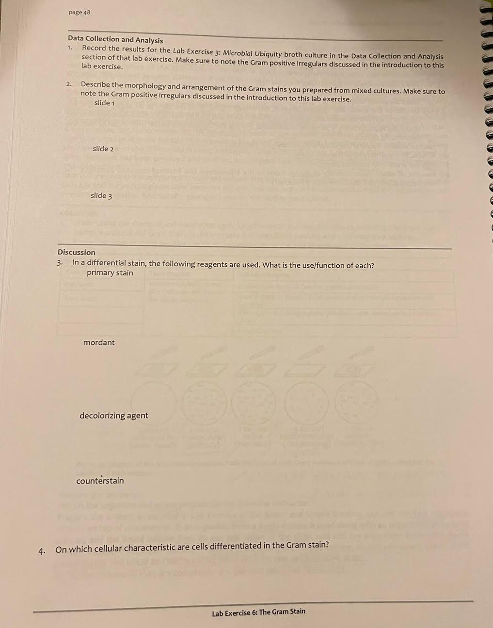 Data Collection and Analysis 1. Record the results | Chegg.com