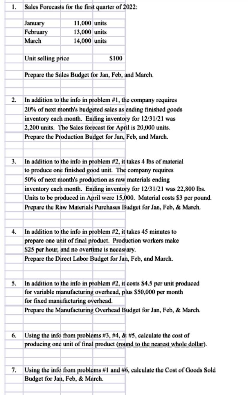 Solved Hi, I need answers for Questions 6,7,9,11,12 and 13 | Chegg.com