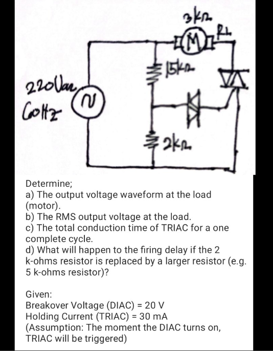 Solved Determine; a) The output voltage waveform at the load | Chegg.com