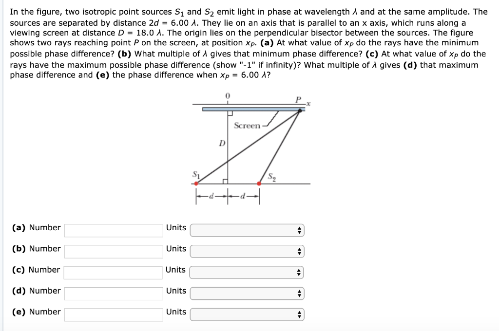Solved In the figure, two isotropic point sources S1 and S2 | Chegg.com