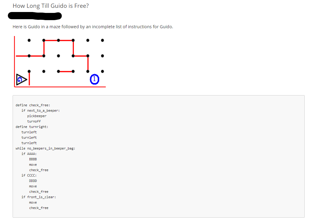 How Long Till Guido is Free? Here is Guido in a maze | Chegg.com