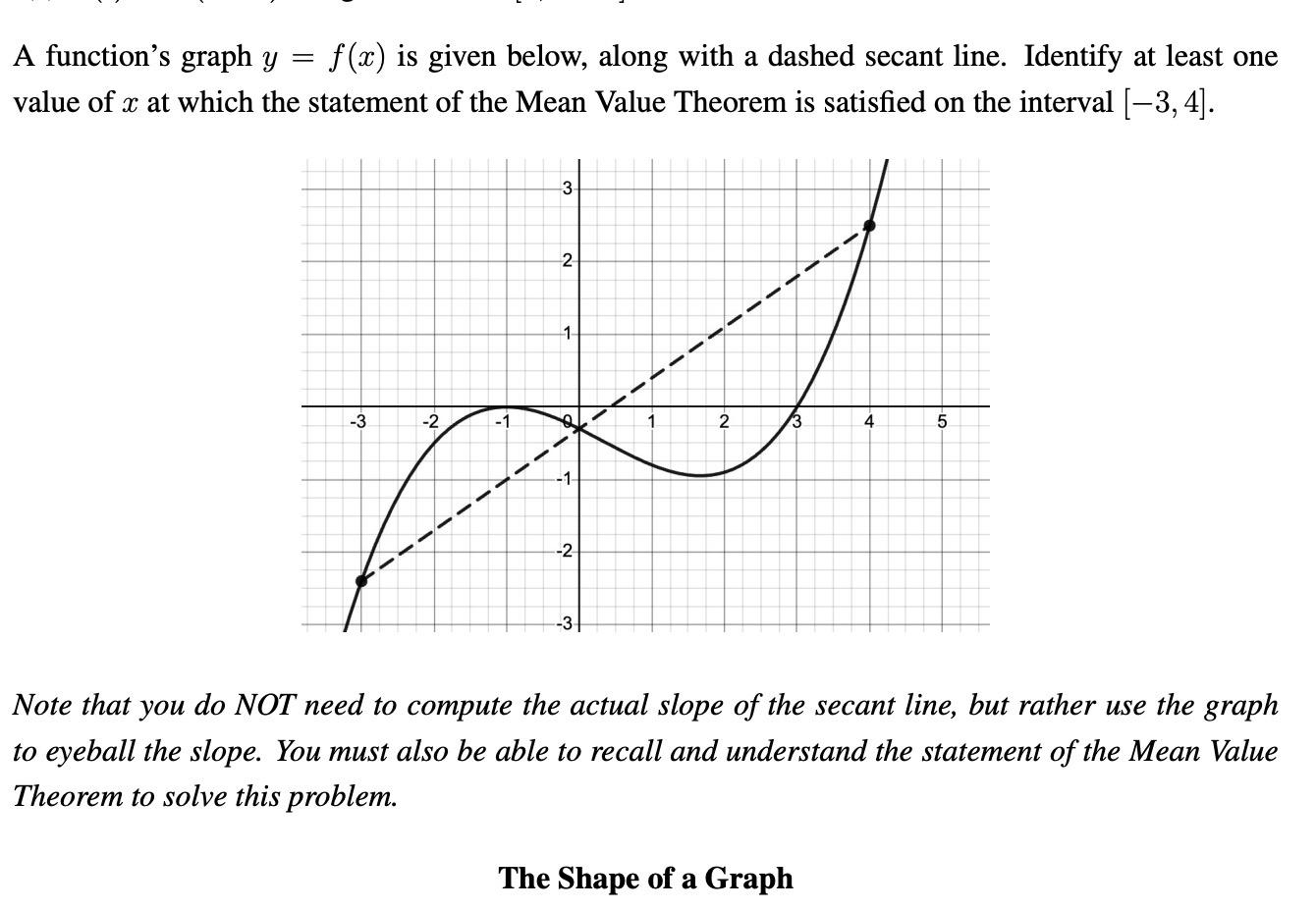 Solved A function's graph y=f(x) is given below, along with | Chegg.com