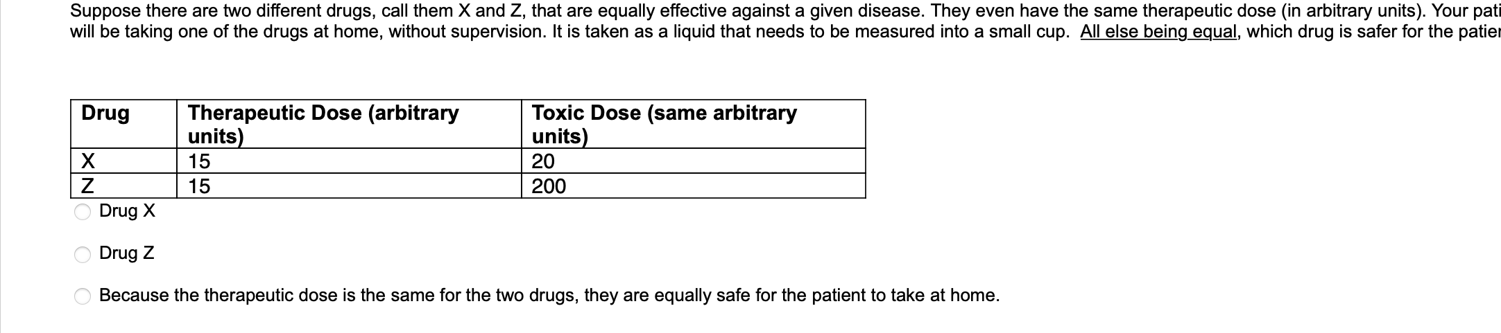 Solved Suppose there are two different drugs, call them X | Chegg.com