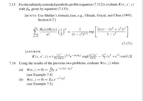 Solved 7.13 For the infinitely extended parabolic profile | Chegg.com