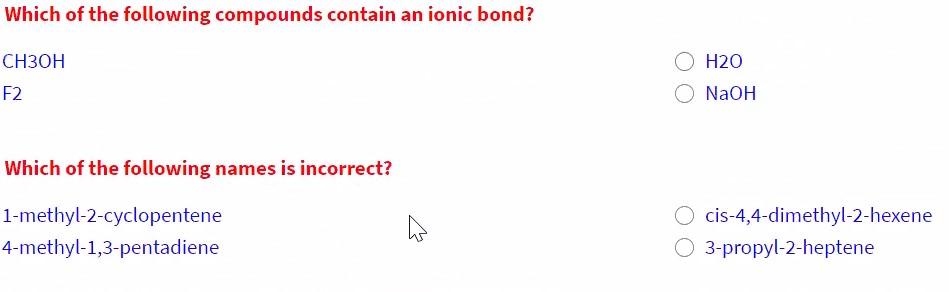 Solved Which of the following compounds contain an ionic | Chegg.com