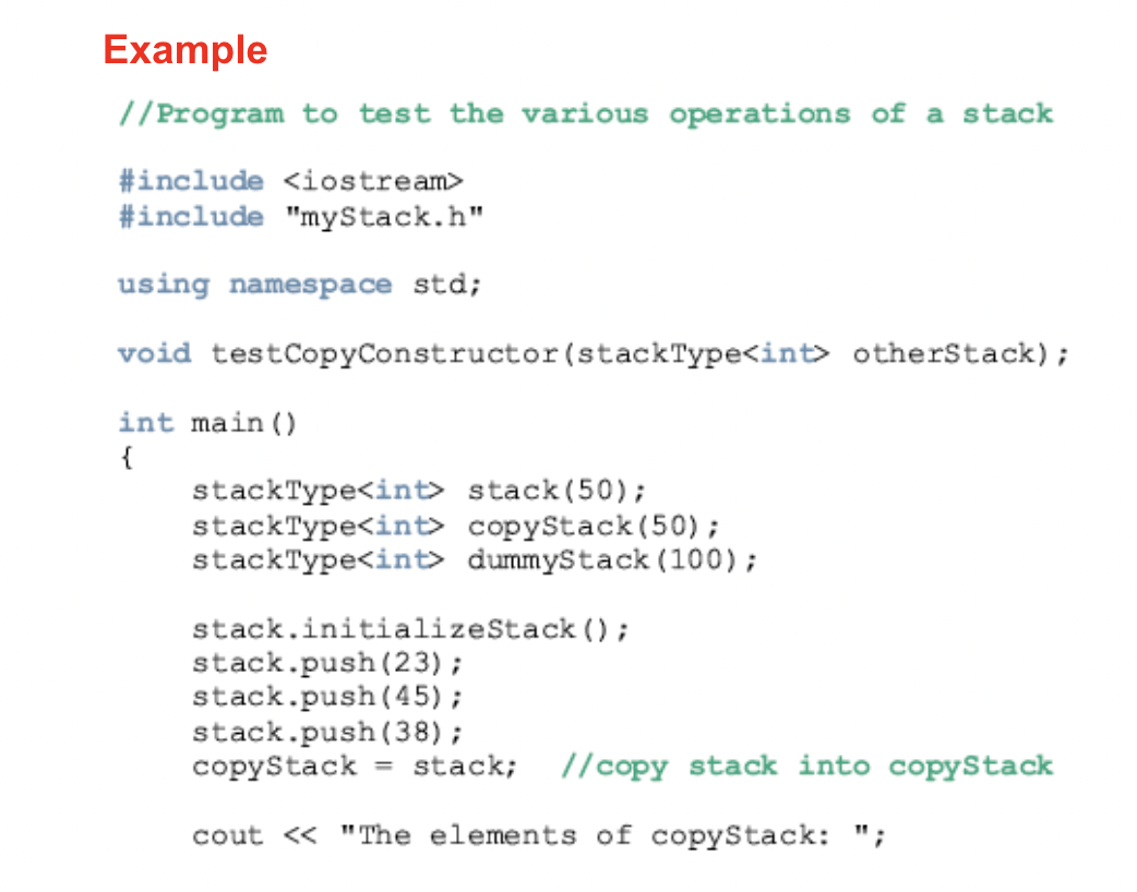 The abstract class stackADT is defined. Derive the | Chegg.com