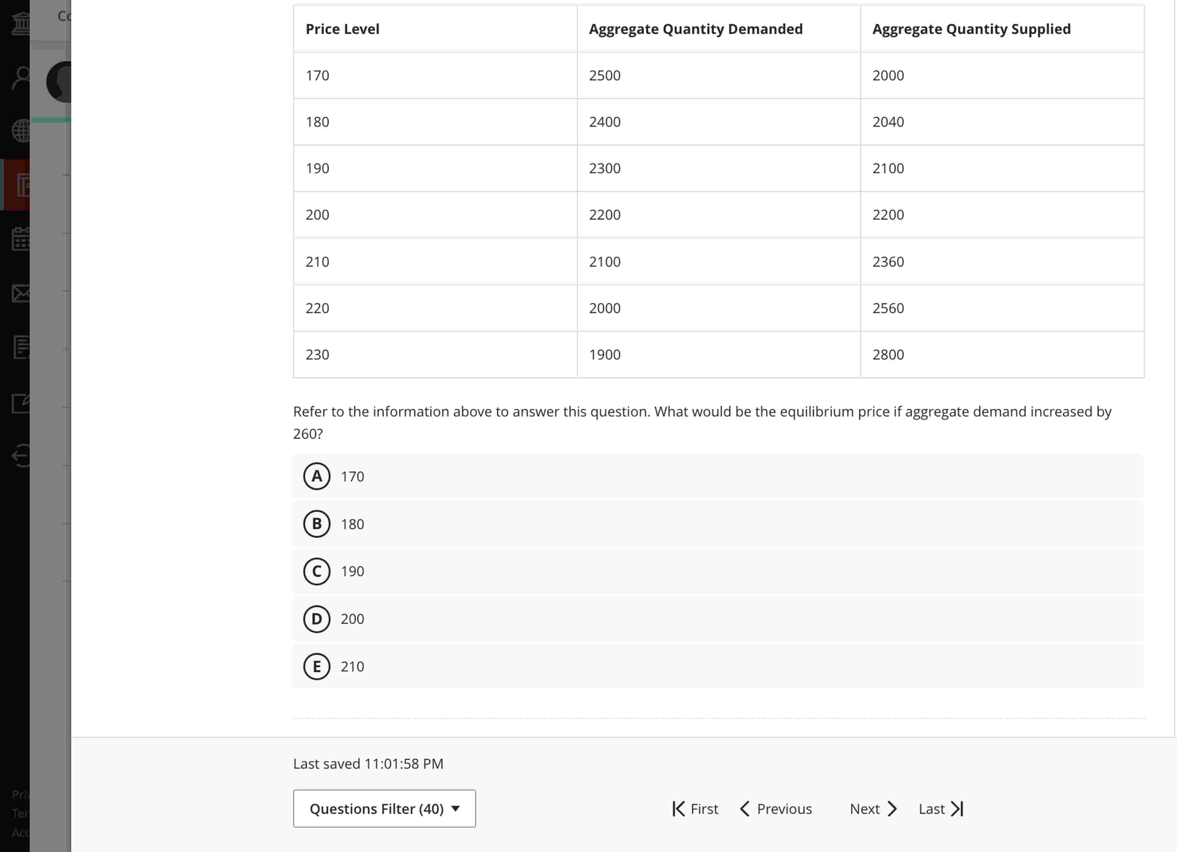 Solved \begin{tabular}{|l|l|l|}\hline Price Level & | Chegg.com