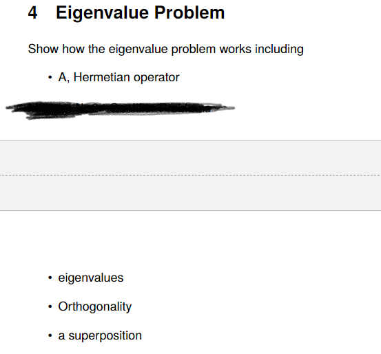 Solved 4 Eigenvalue Problem Show how the eigenvalue problem | Chegg.com