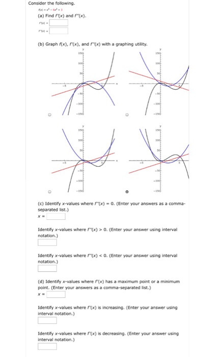 Solved Consider the following (a) Find fx) and x) (b) Graph | Chegg.com
