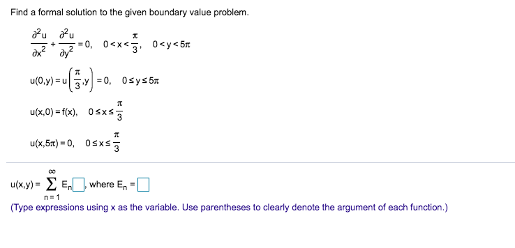 Solved + Find a formal solution to the given boundary value | Chegg.com