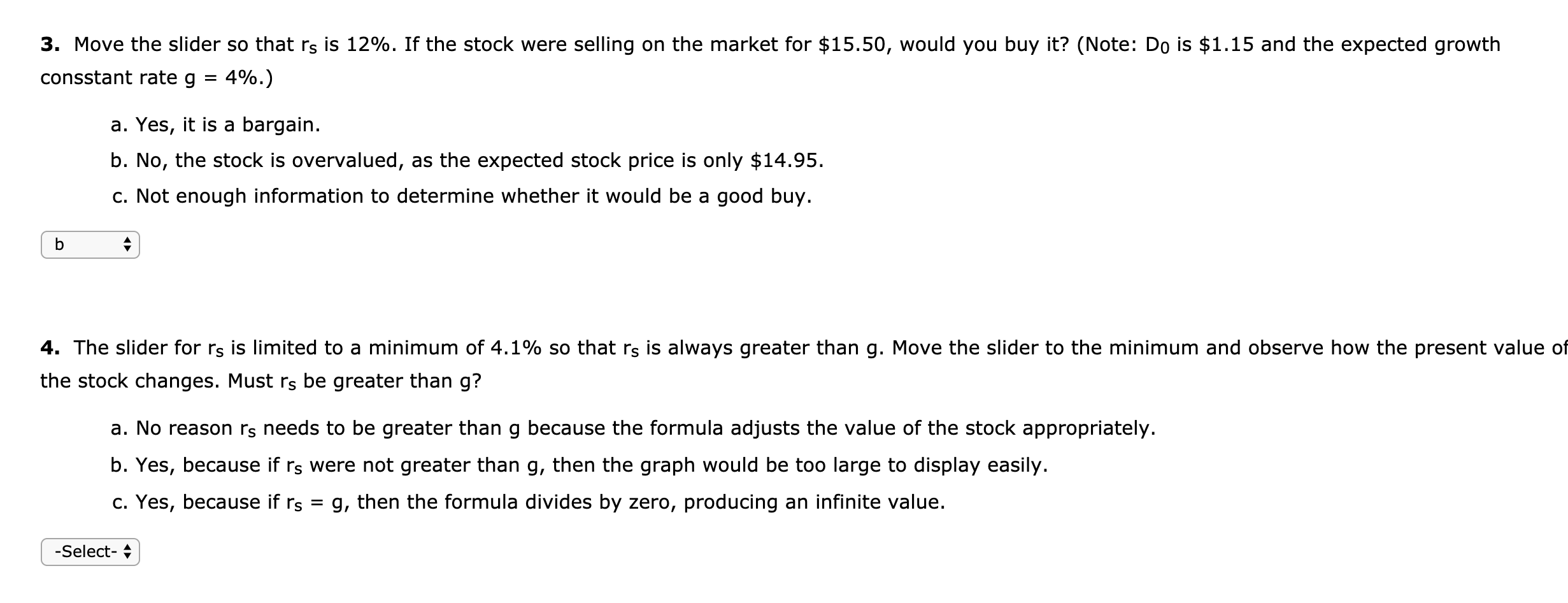 Solved Conceptual Overview: Explore how the value of a stock | Chegg.com