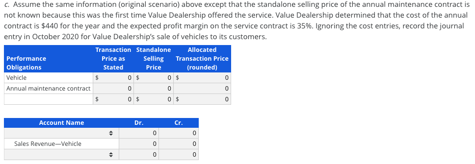 Solved Allocating Transaction Price to Performance | Chegg.com
