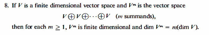 Solved 8. If V is a finite dimensional vector space and Vm | Chegg.com