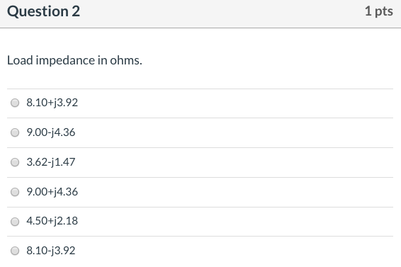 Solved Question 3 1 pts The primary current | Chegg.com