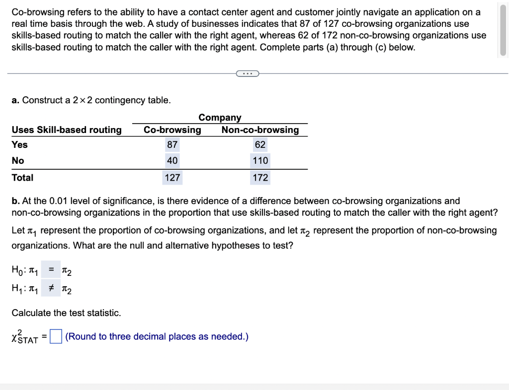 Solved Co-browsing refers to the ability to have a contact | Chegg.com