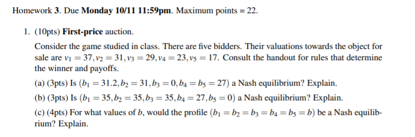Solved Homework 3. Due Monday 10/11 11:59pm. Maximum points | Chegg.com