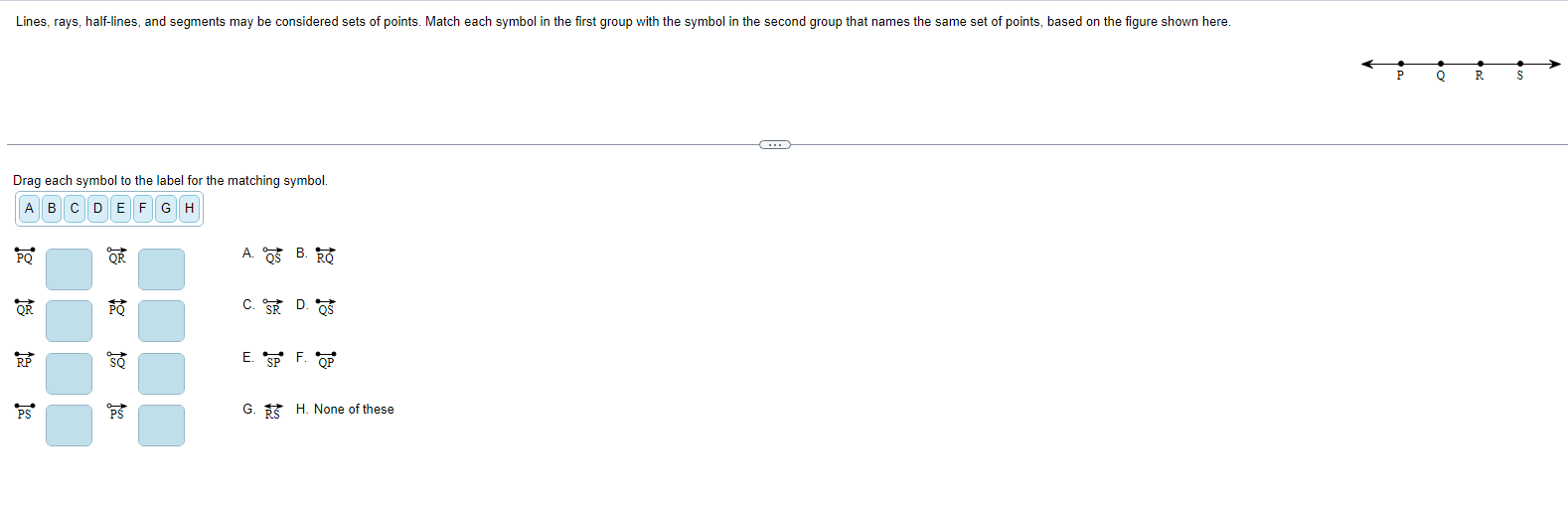 Solved Drag each symbol to the label for the matching | Chegg.com