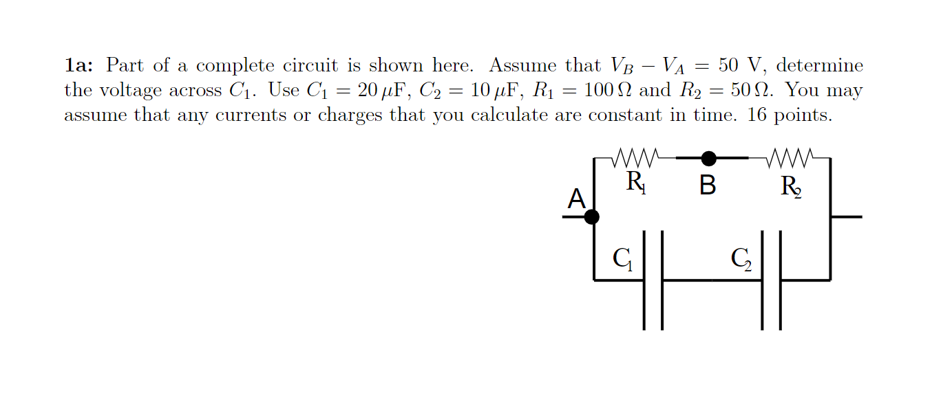 Solved la: Part of a complete circuit is shown here. Assume | Chegg.com